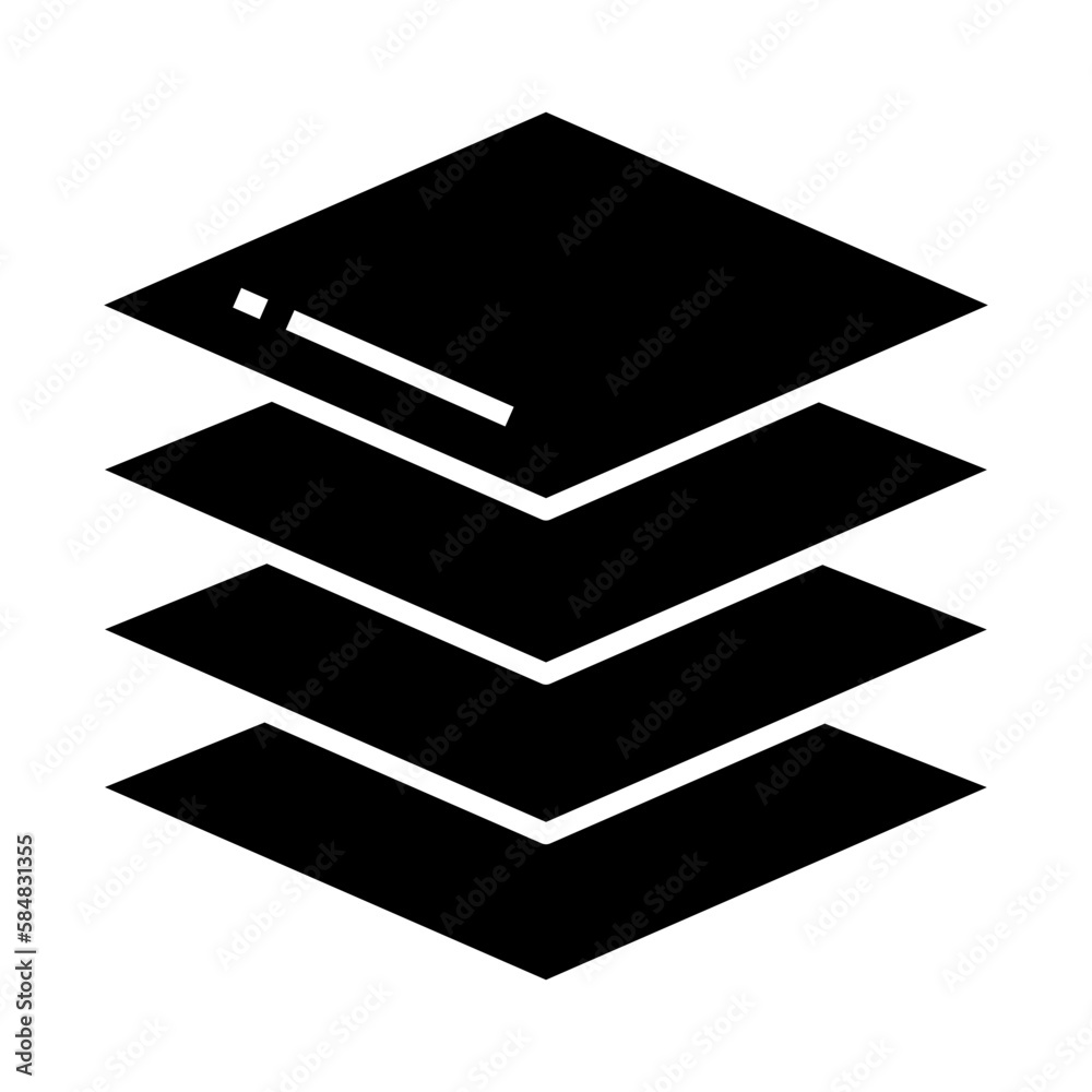Solid layers icon Stock Vector | Adobe Stock