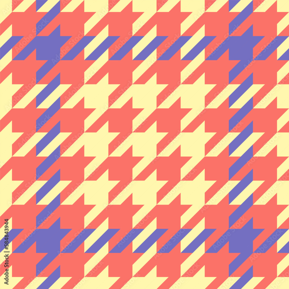 Goose foot. Easter Pattern of crow's feet in red, yellow and violet ...