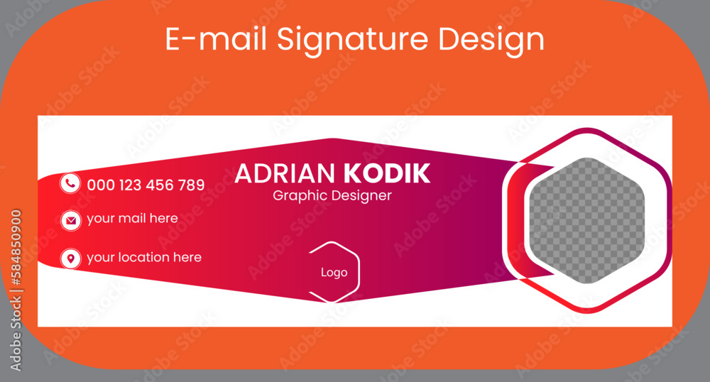 Corporate Email Signature Template Design. And layout identity web ...
