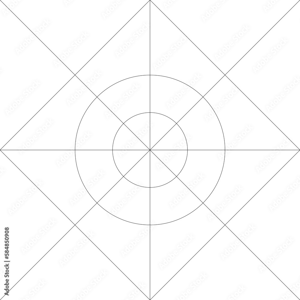 Transparent construction lines that intersect both horizontally ...