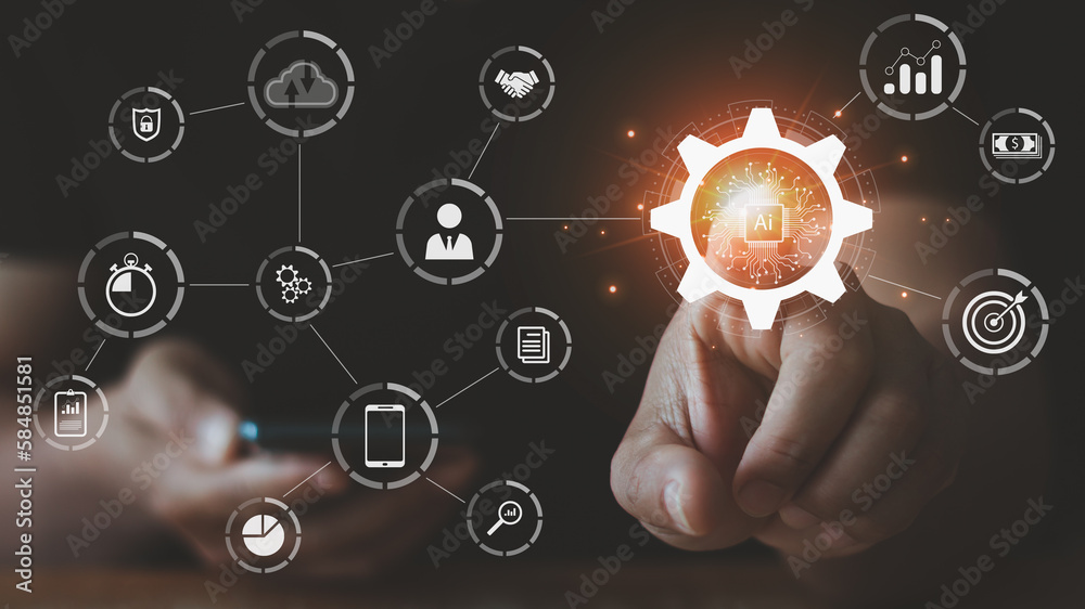 Business process automation concept. Automation of business workflows ... Business process automation concept. Automation of business workflows ...