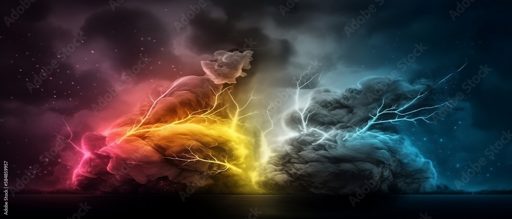 Colorful Thunder Texture Map - HD 8K Stock Illustration | Adobe Stock