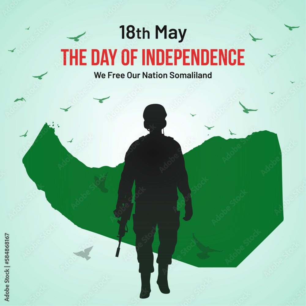 Somaliland Independence Day Social Media Post, Greeting Card, Vector ...