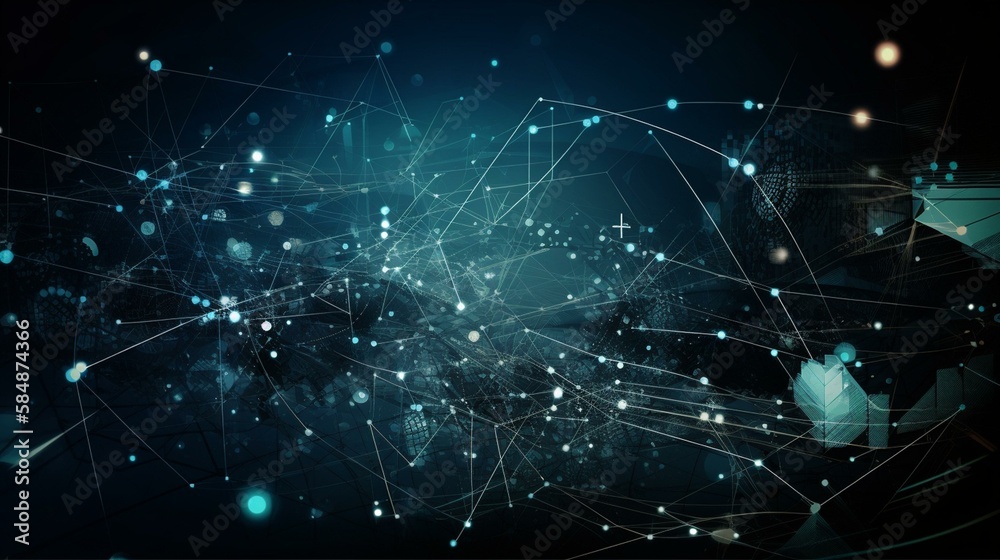 banner, Deep Blue background, Technology background, Business concept ...