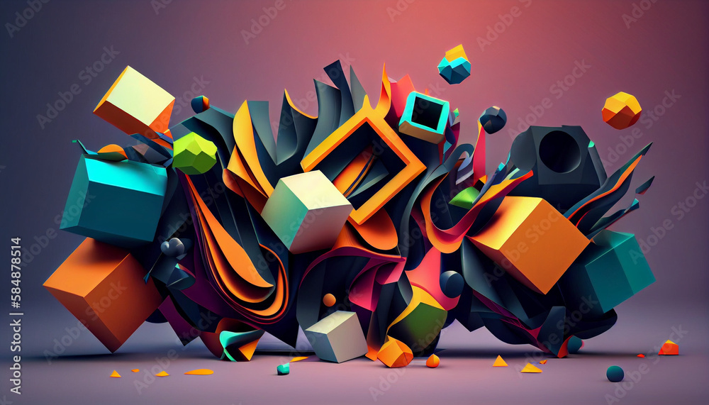 3d abstract colorful background. Vibrant, colorful images ignite ...