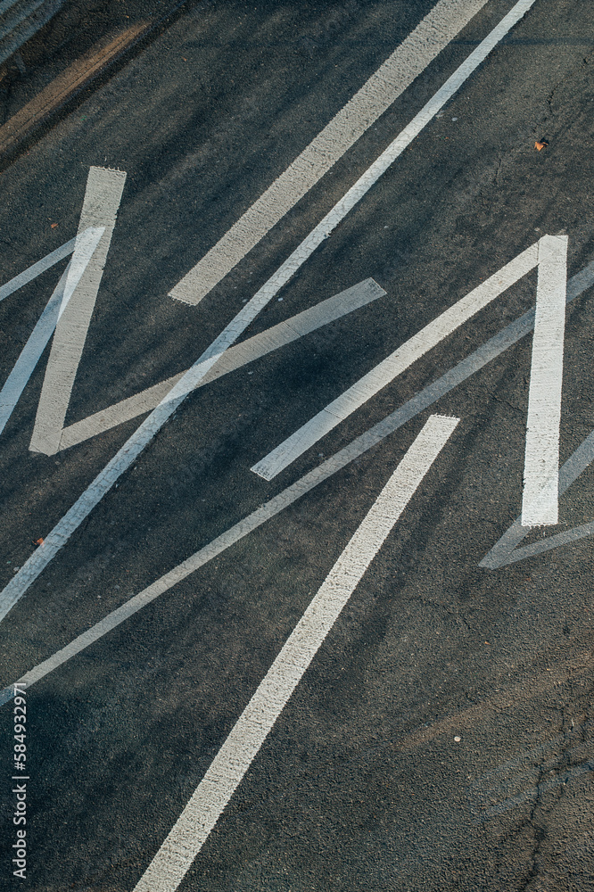 multiple exposure, road arrow signs pointing opposite directions Stock ...