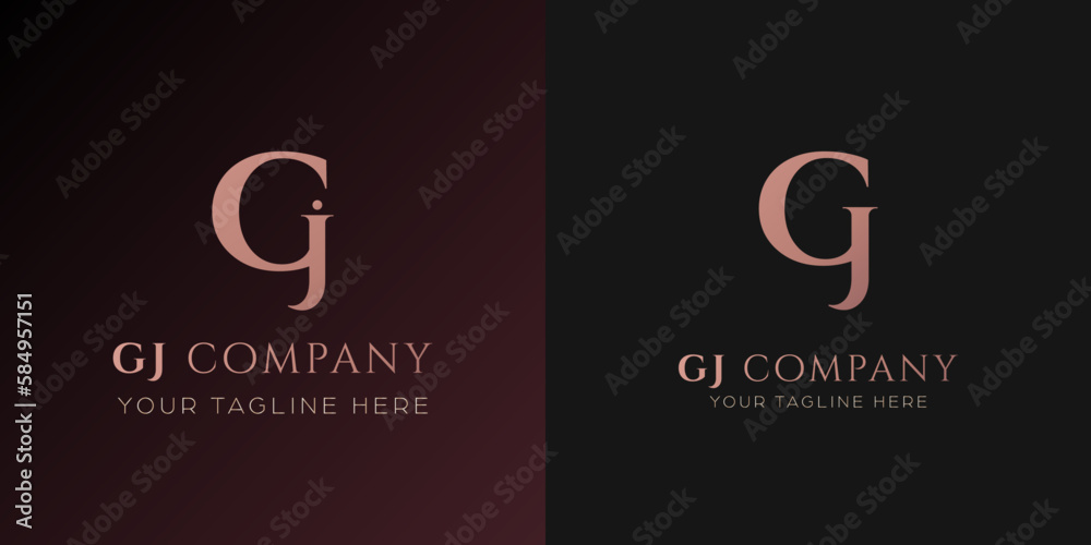 letter GJ logo vector elegant, classy and luxury royal style logo ...