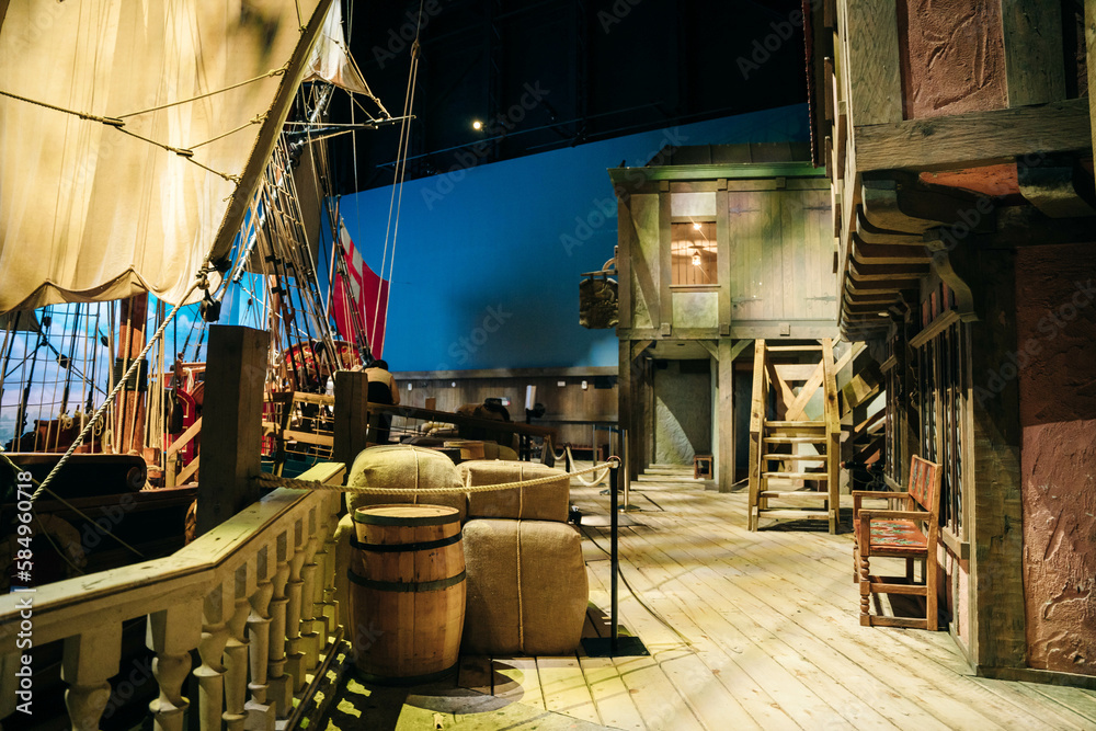 Winnipeg, Manitoba Canada - October 2022: A lifesize model of the ship ...