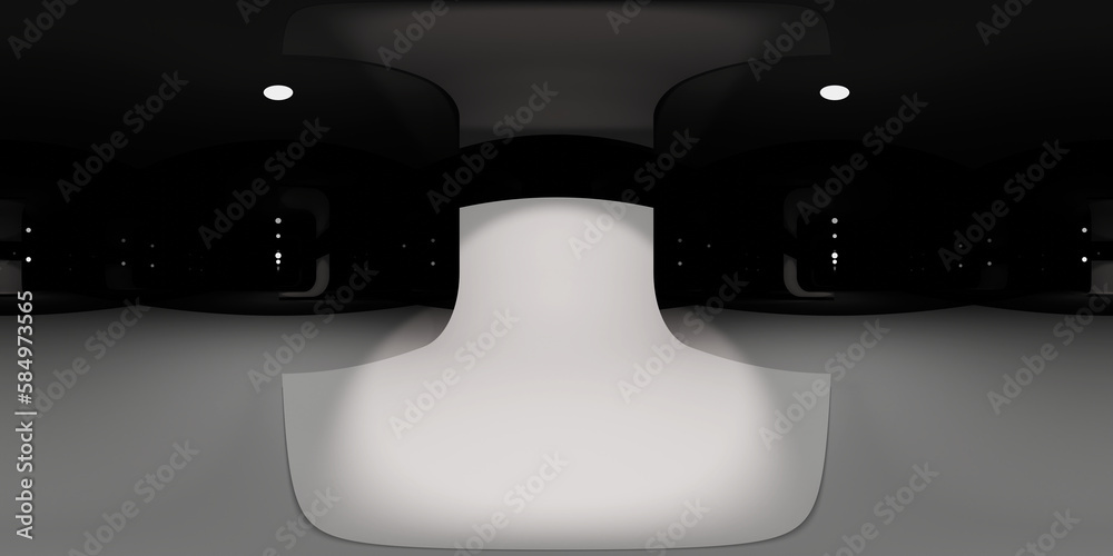 HDRI map, spherical studio environment panorama background, 360-degree ...