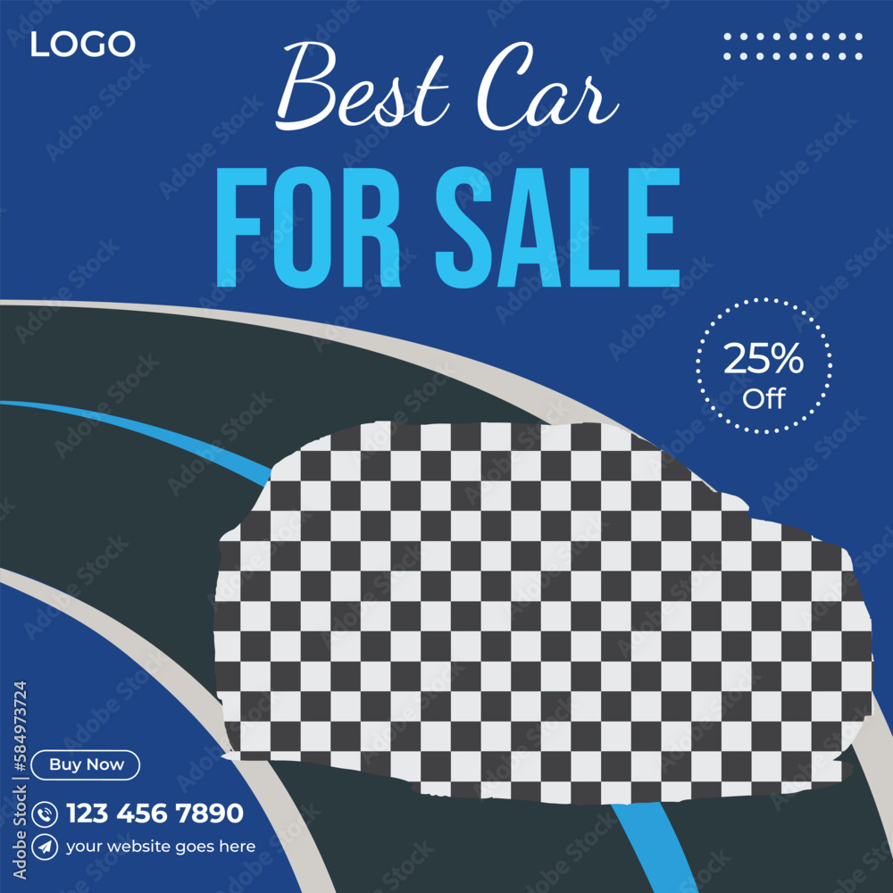 Best Car Sale Social Media Post Design Templates Stock Vector | Adobe Stock