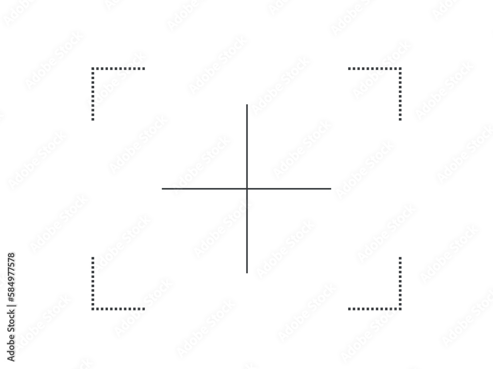 Camera big focus target icon on white background. Photo camera ...