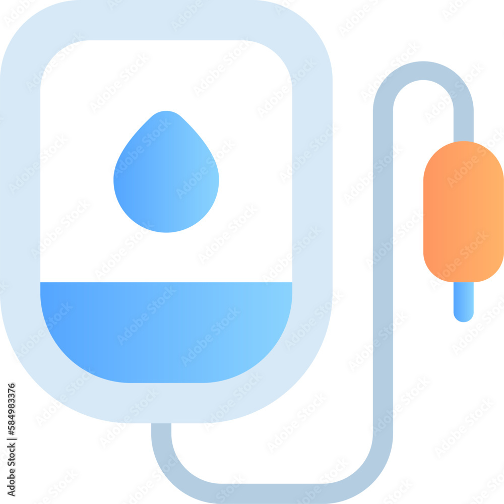 Infusion icon is used to indicate the delivery of fluids or medication ...