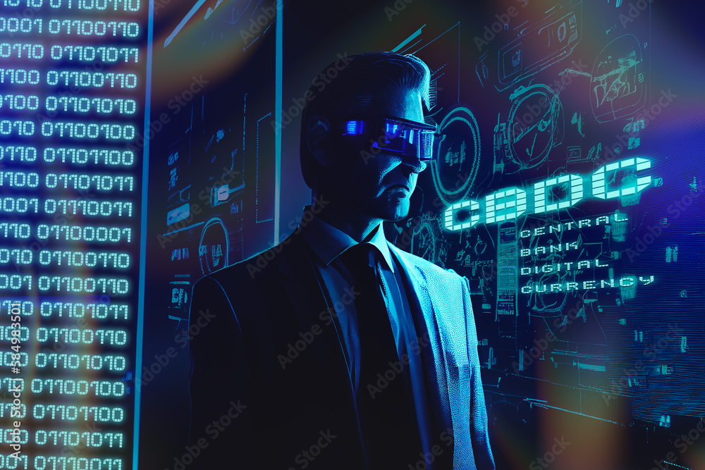 CBDC Central Bank Digital Currency Technology - FED Chairman Standing ...