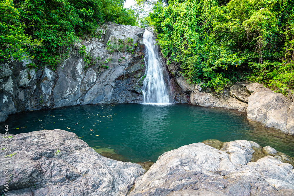 Beautiful Maribiina waterfalls at Bato, Catanduanes, Philippines Stock ...