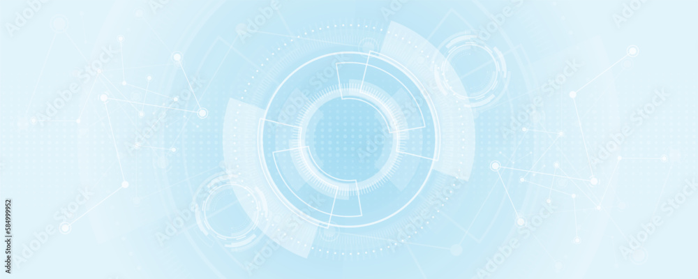 Abstract technology background with various technology elements Hi-tech ...