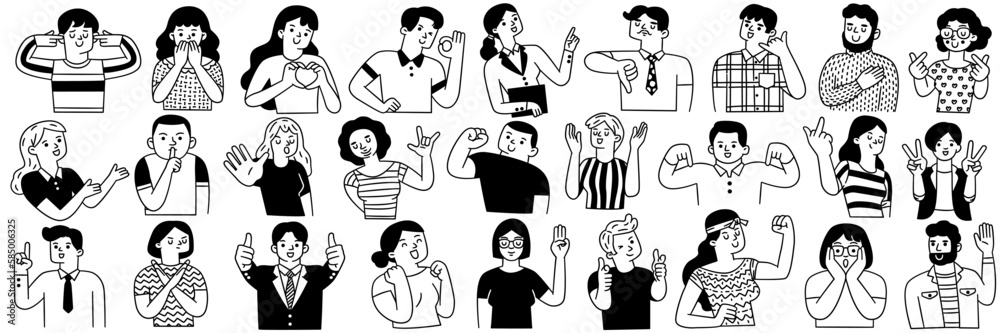 Diverse Group Of People Drawing Ink