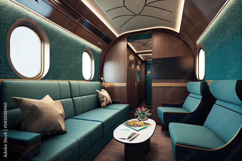 first-class lounge with high-quality amenities and plush seating for ...