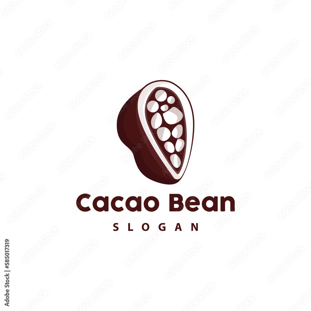 Vintage Cacao Logo, Cocoa Fruit Plant Logo, Chocolate Vector For Bakery ...