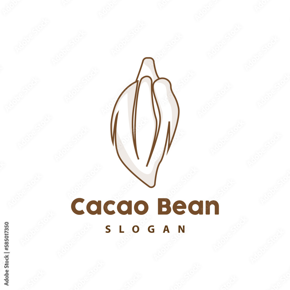 Vintage Cacao Logo, Cocoa Fruit Plant Logo, Chocolate Vector For Bakery ...