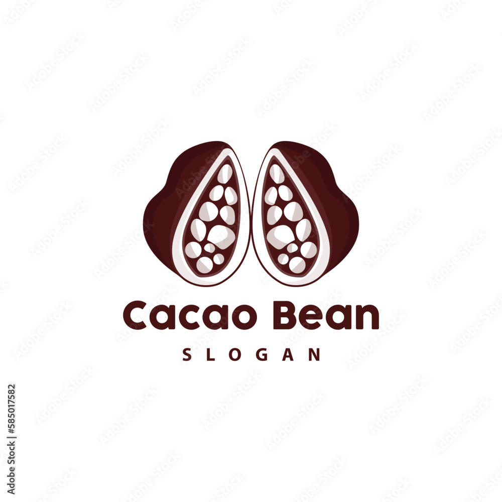 Vintage Cacao Logo, Cocoa Fruit Plant Logo, Chocolate Vector For Bakery ...