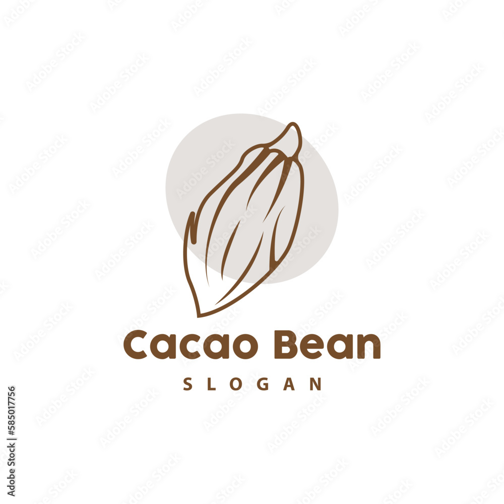 Vintage Cacao Logo, Cocoa Fruit Plant Logo, Chocolate Vector For Bakery ...