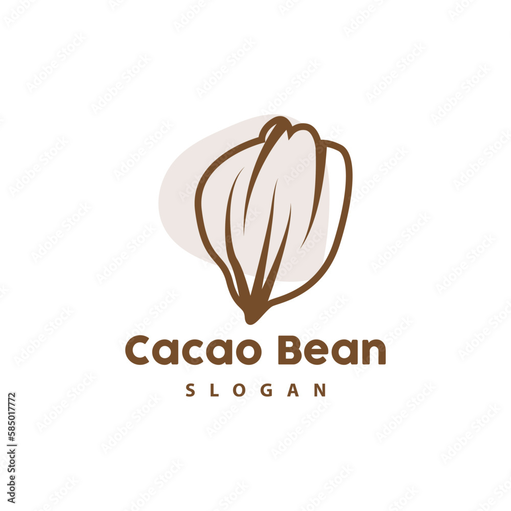 Vintage Cacao Logo, Cocoa Fruit Plant Logo, Chocolate Vector For Bakery ...