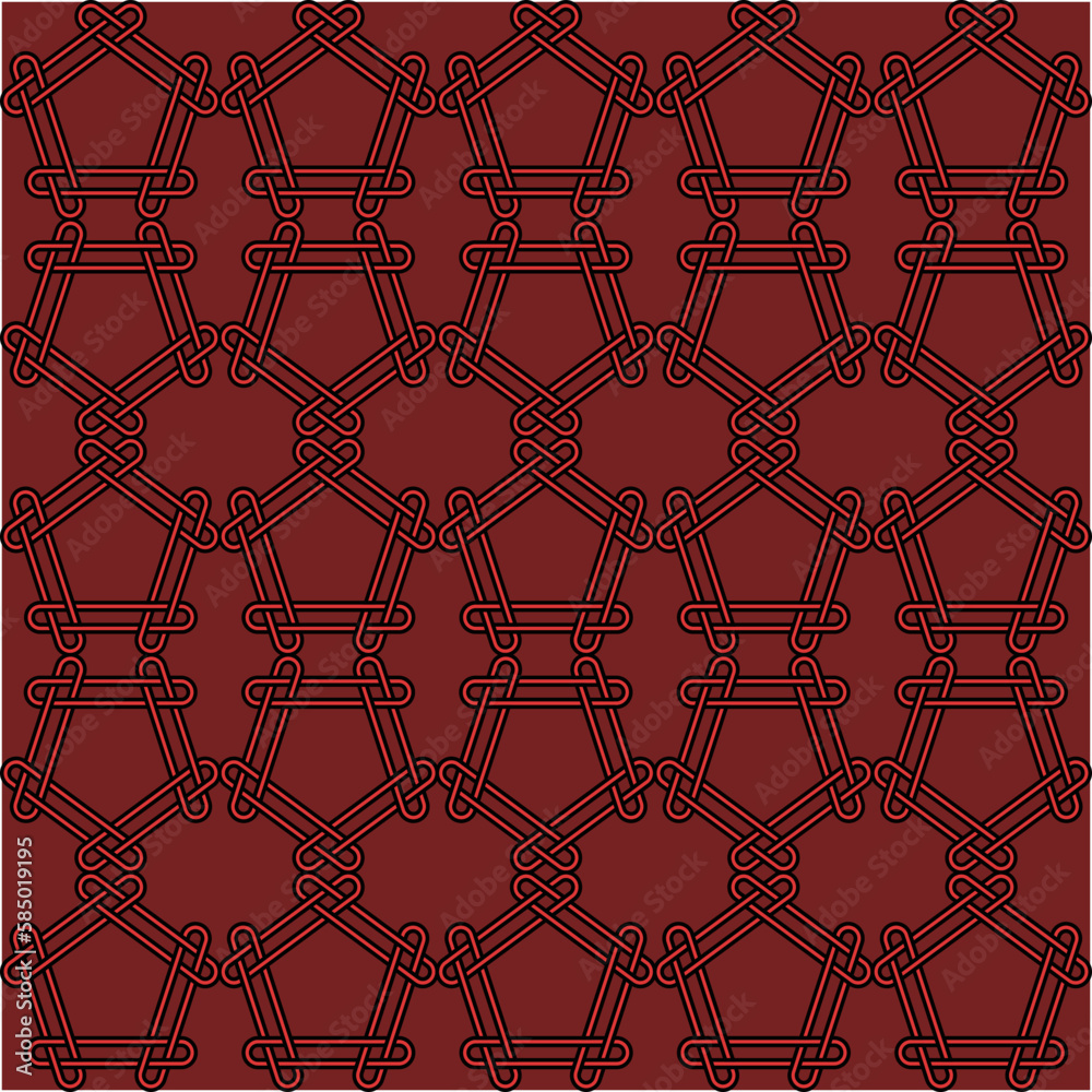 Ornamental composition of geometric shapes using the Celtic knot. Stock ...