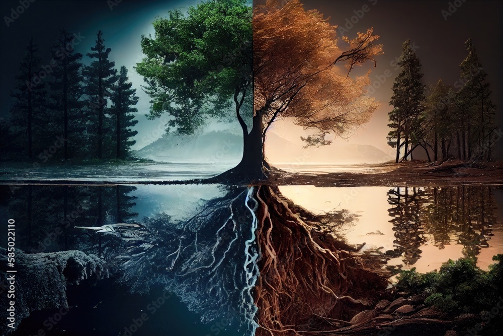 flood waters have washed away earth and trees flooding forest flood ...