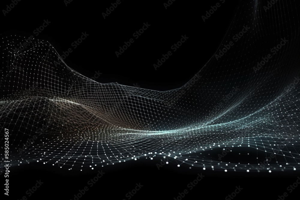 Polygonal digital background wallpaper with soft points and lines ...