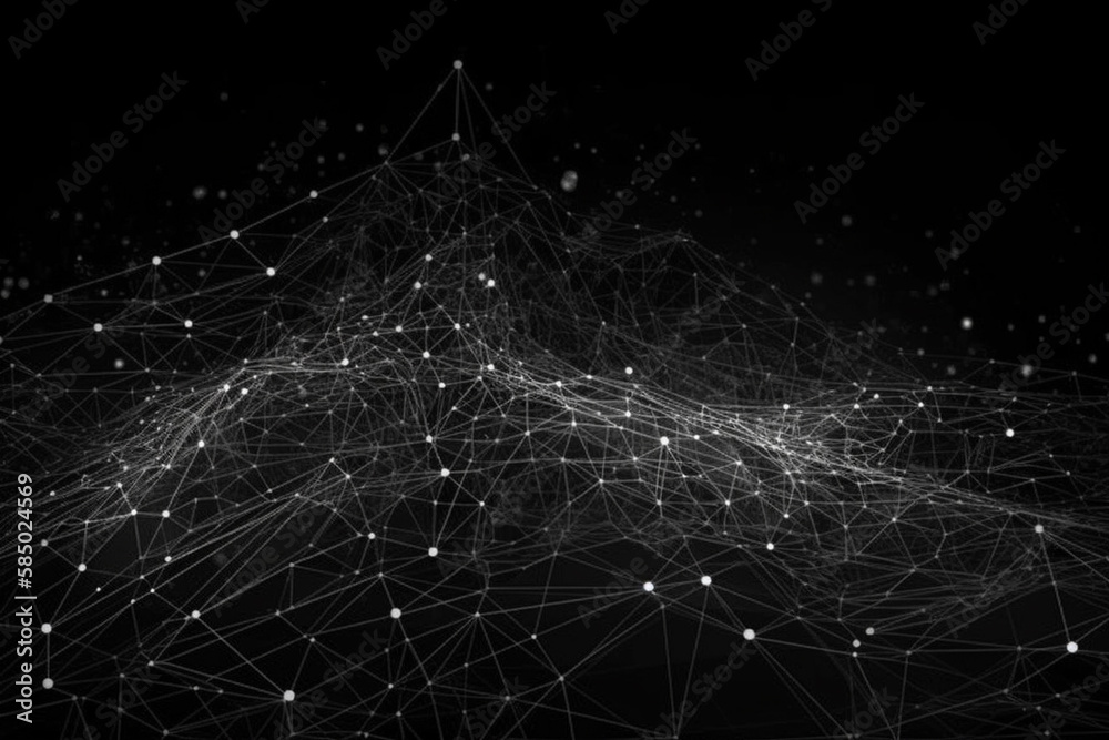 Polygonal digital background wallpaper with soft points and lines ...