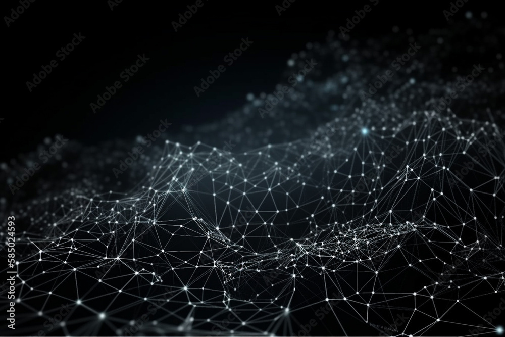 Polygonal digital background wallpaper with soft points and lines ...