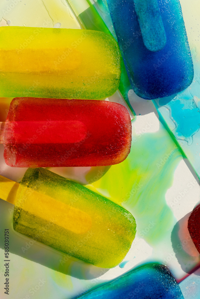Melting ice pops Stock Photo | Adobe Stock