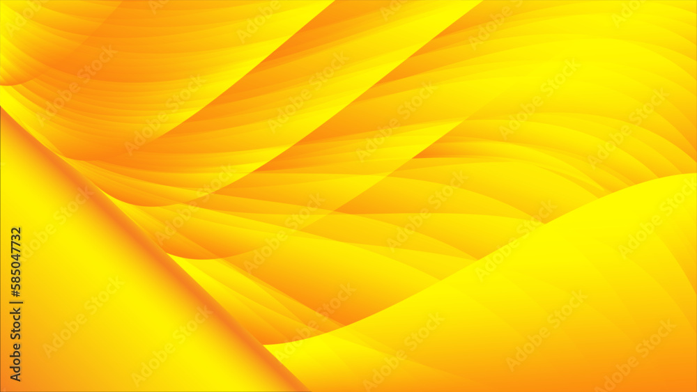 Yellow abstract background, wave graphic, Geometric vector, Minimal ...