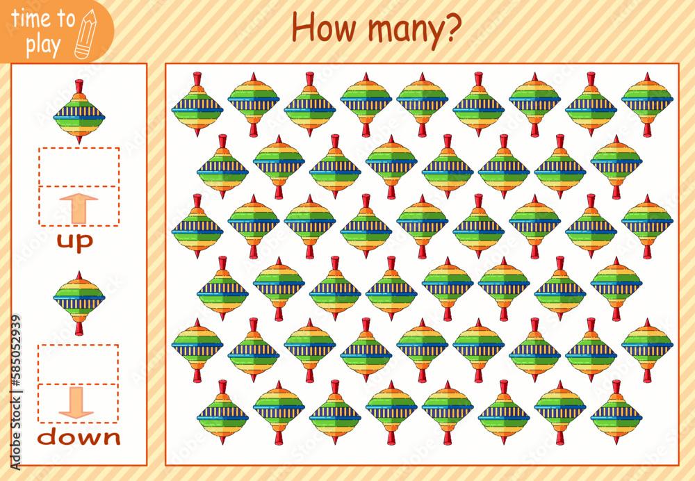children's educational game, tasks. calculate how many items will be ...