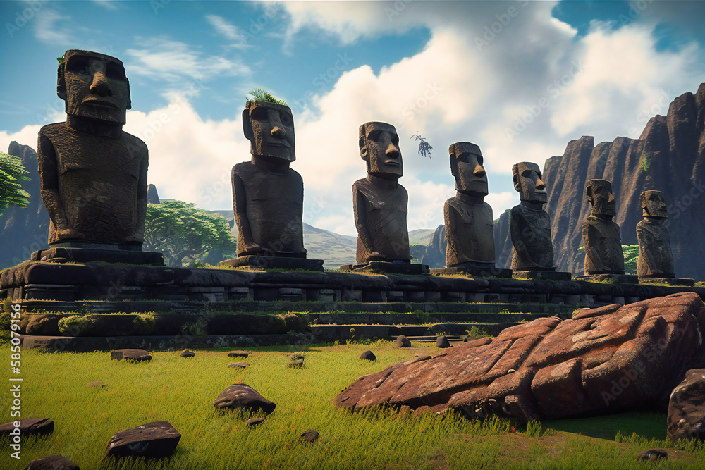 The ancient and mysterious stone structures of Easter Island provide a ...