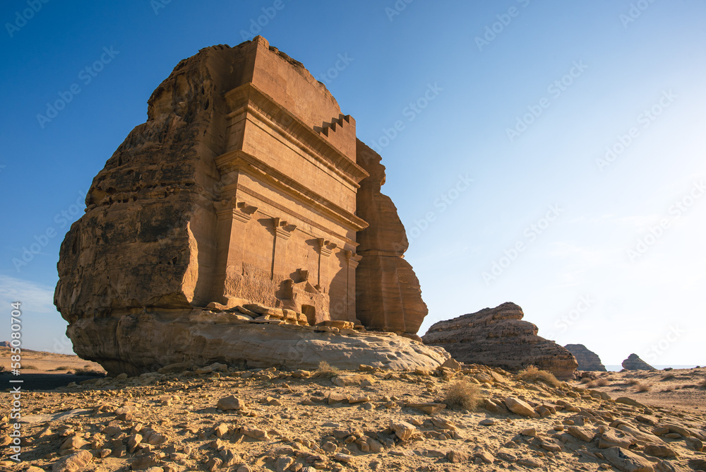 Nabataean tombs in Maidan Saleh near Al Ula in Saudi Arabia Stock-Foto ...