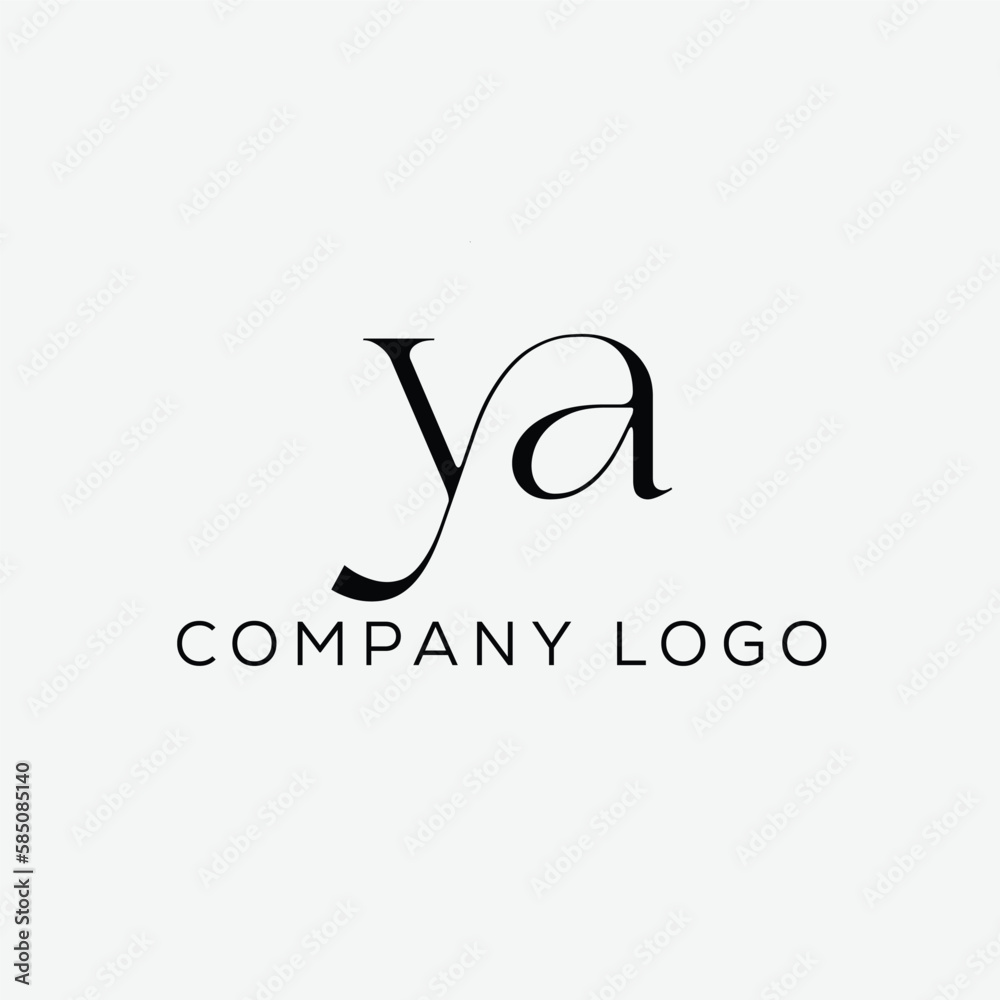 Initial Letter YA Logo Design Monogram Creative Modern Sign Symbol Icon ...