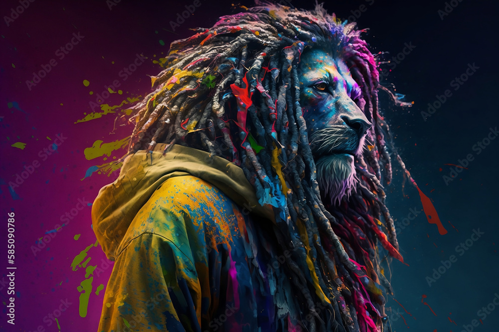 Lion With Dreadlocks