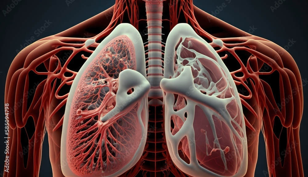 3d rendered medically accurate illustration of lung cancer, Lung cancer ...