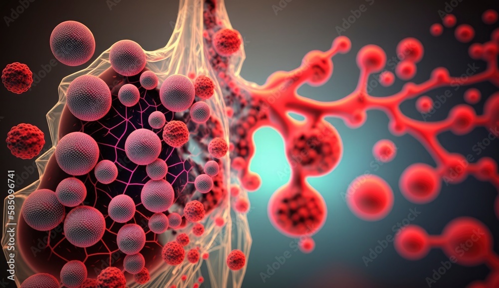 3d rendered medically accurate illustration of lung cancer, Lung cancer ...