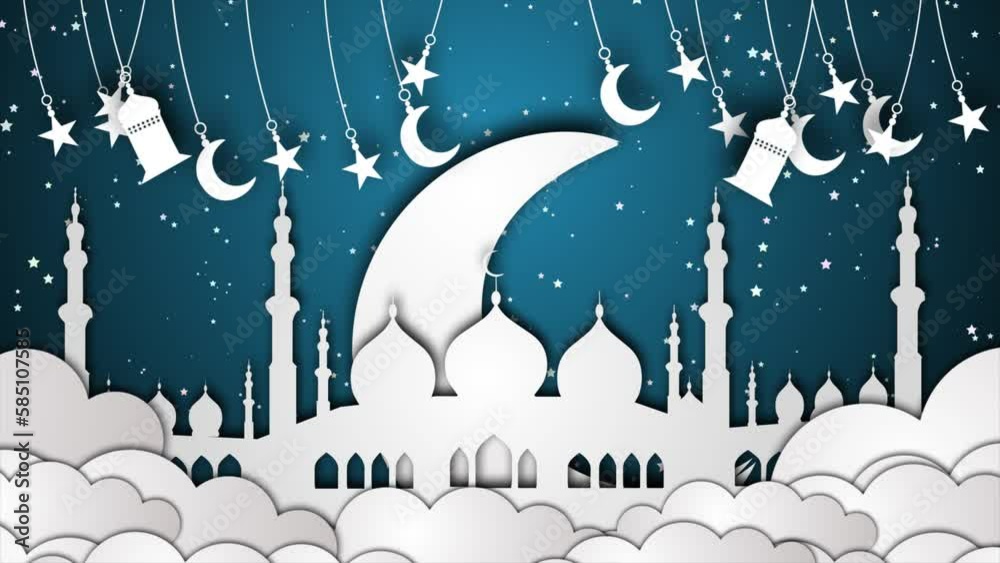 2d Animation Of Eid Mubarak And Ramadan Kareem Islamic Motion Graphics ...
