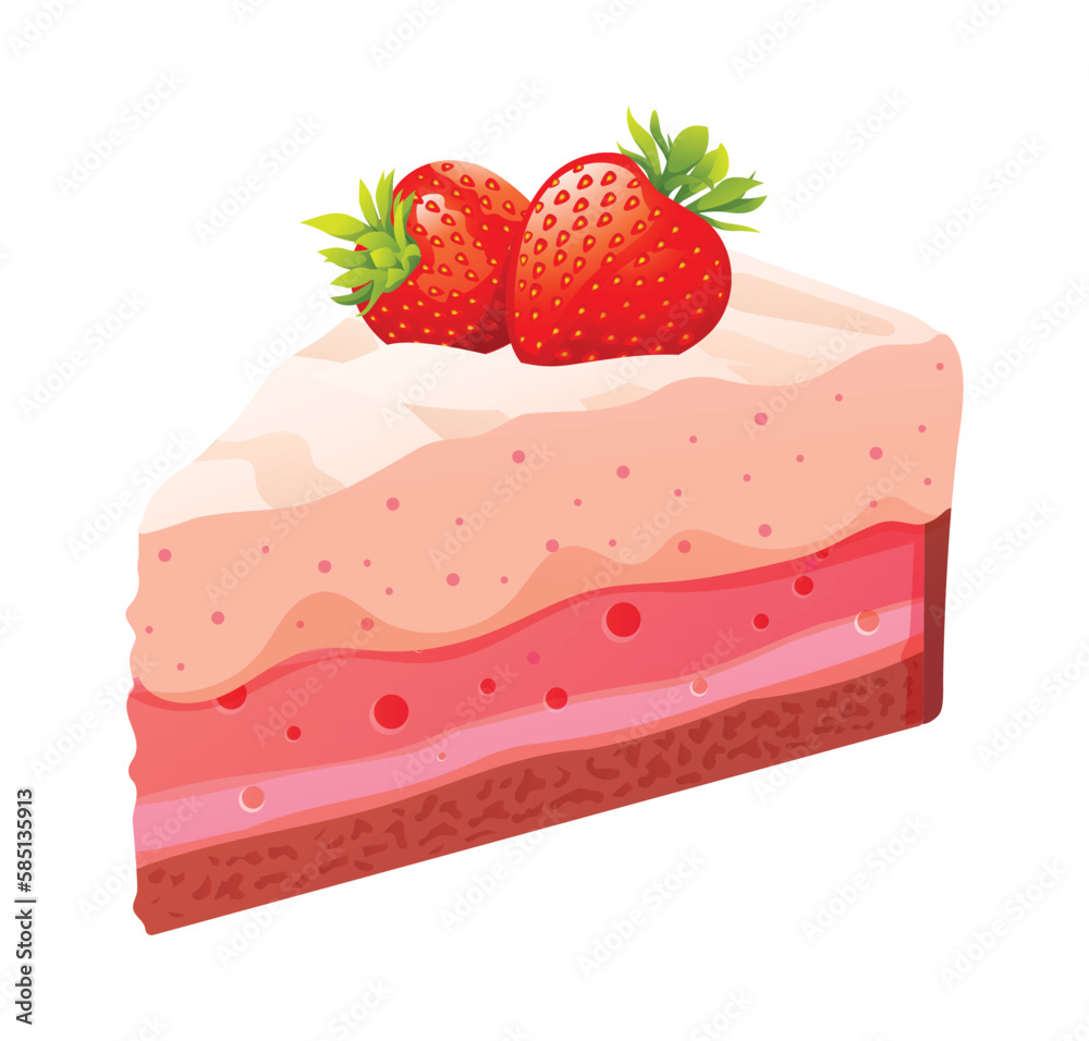 Cartoon Strawberry Cake