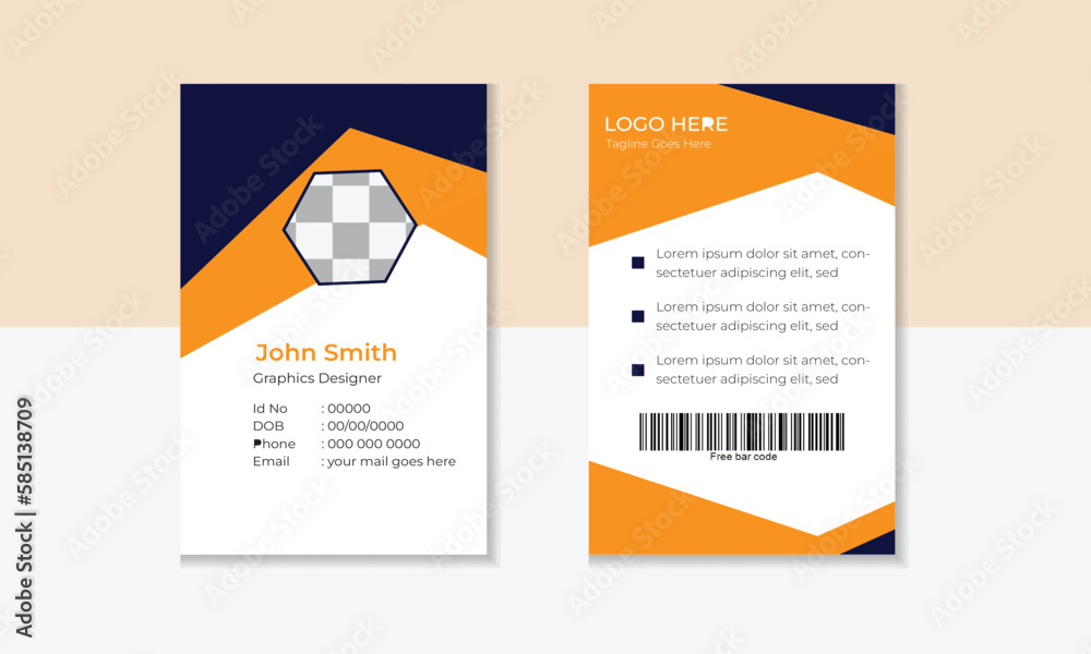 Abstract professional id card design templates . Modern and creative ...