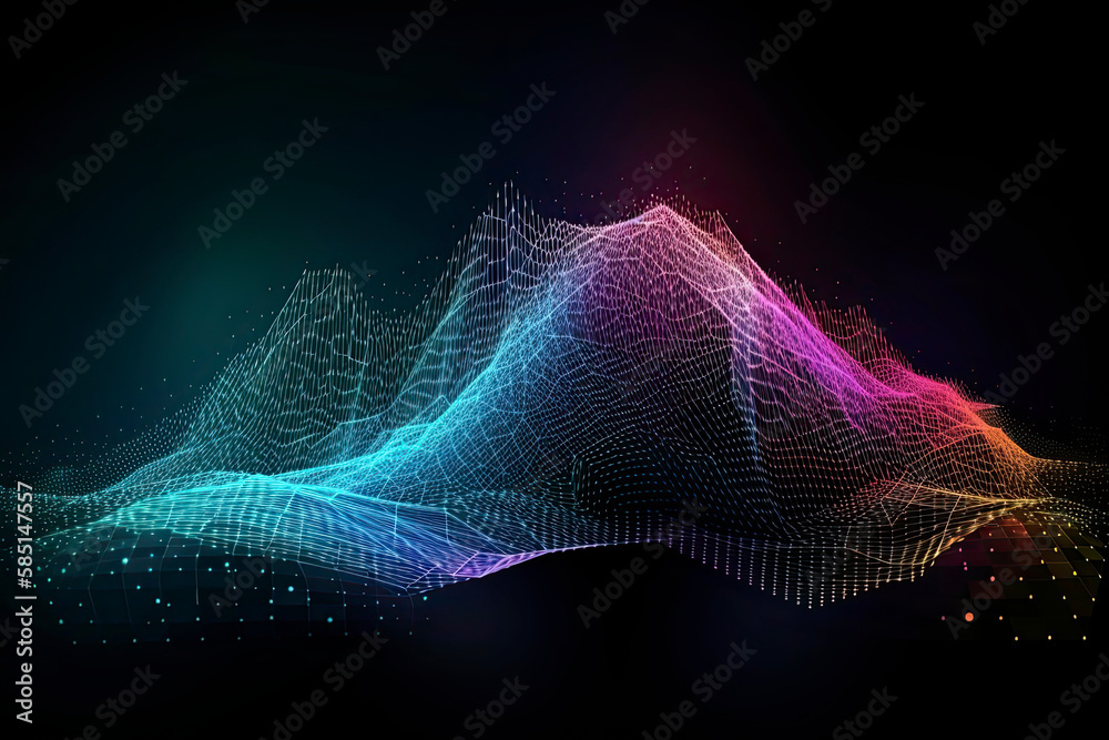 Abstract technology big data background concept. Artificial ...