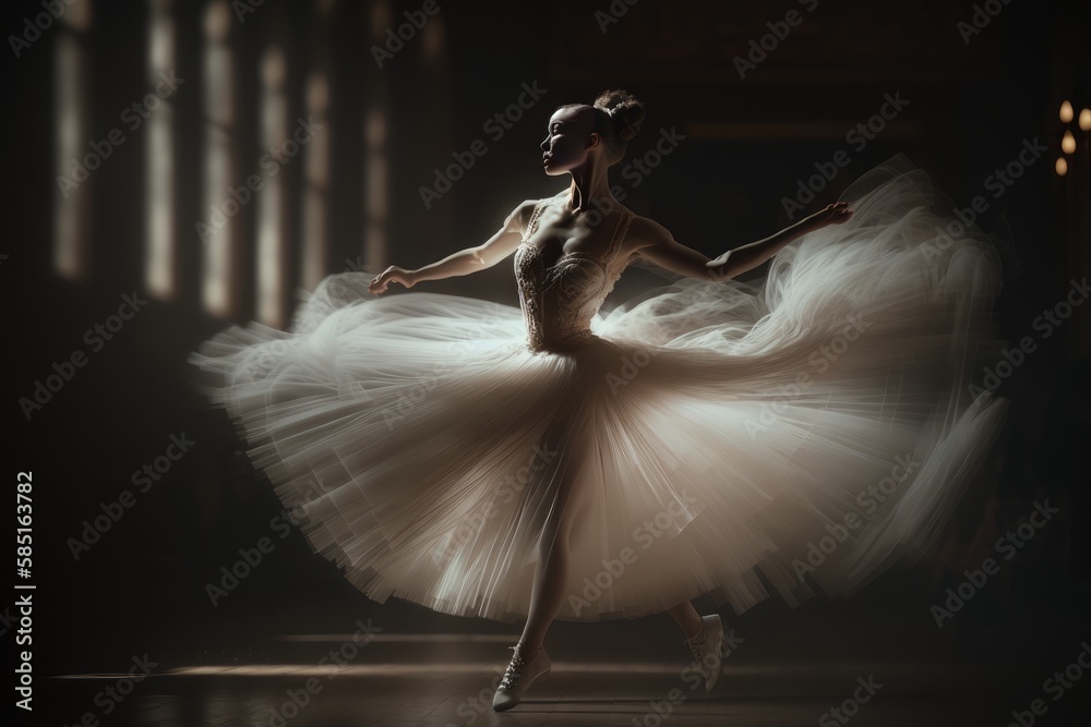 Super rich ballerina in high fashion photography: Cinematic lighting ...