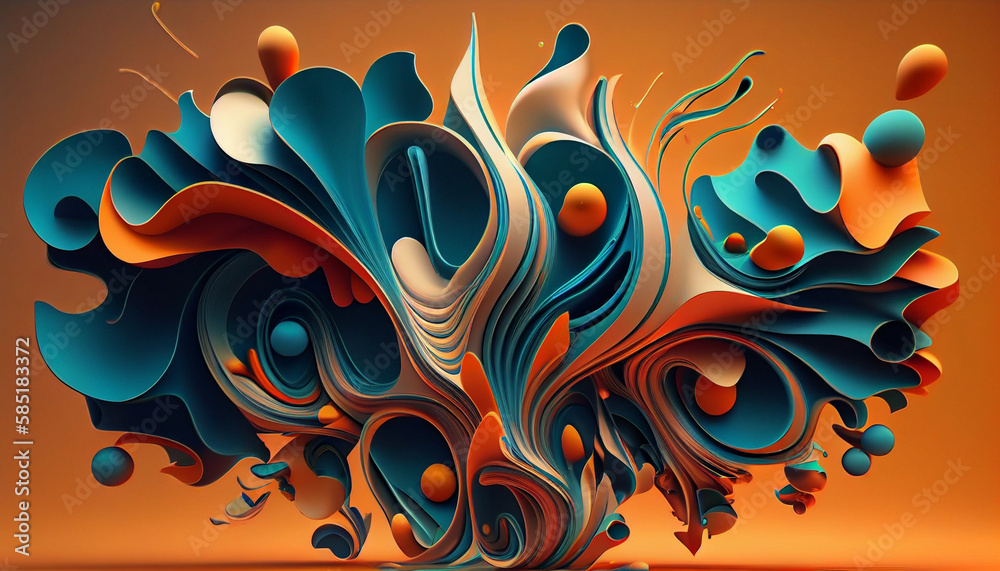 Discover a dreamy 3D abstract background blending pastel colors and ...