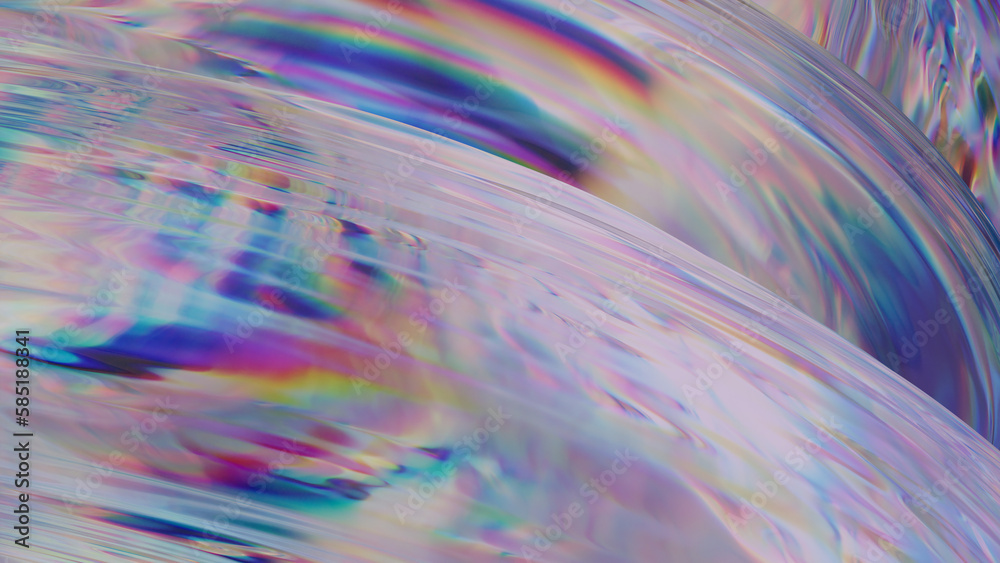 3d rendering. Abstract background of color gradation of glass. Glass ...