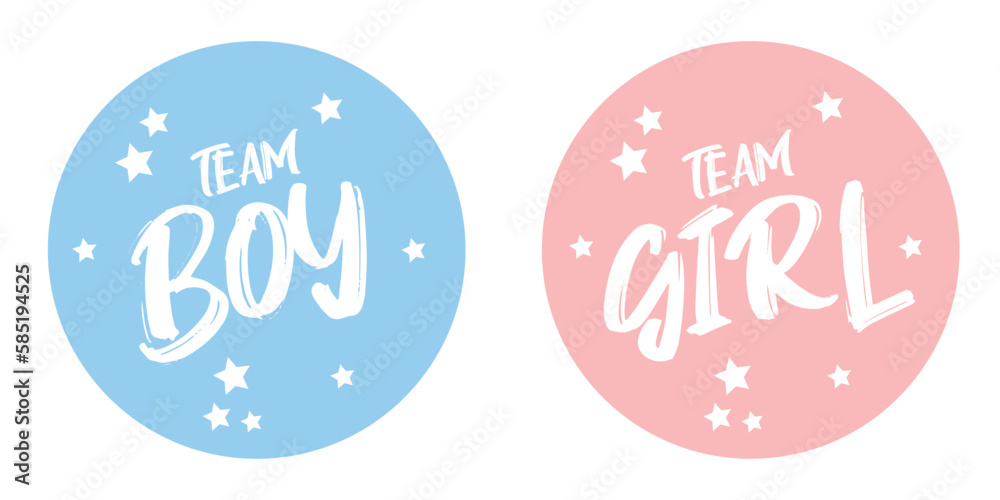 Boy or Girl - card template with a multi-colored inscription. Vector ...