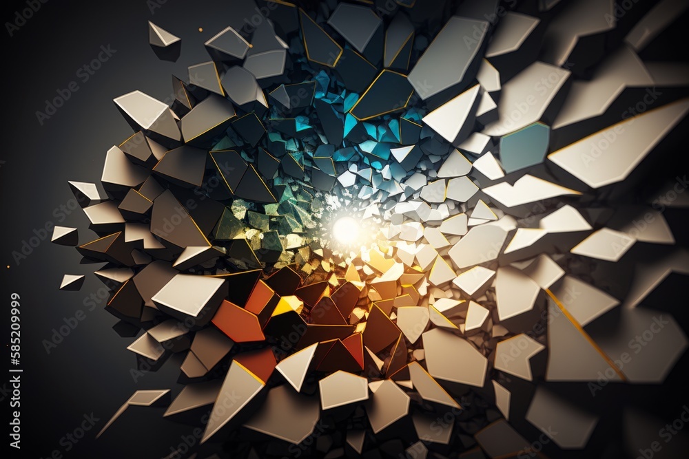 Digital Abstract Explosion: Stunning Geometric Mosaic and Tessellation ...