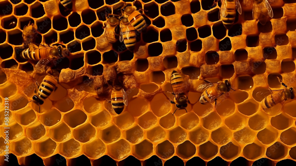 AI Generated art of nuclear explosion and bees Stock Illustration ...